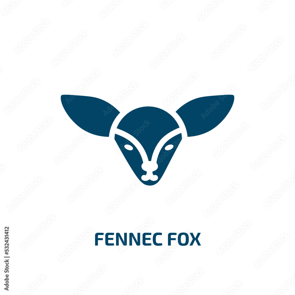 fennec fox icon from animals collection. Filled fennec fox, cute, zoo ...