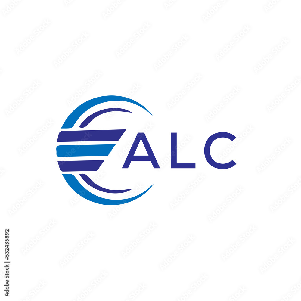 ALC letter logo. ALC blue image on white background. ALC vector logo ...
