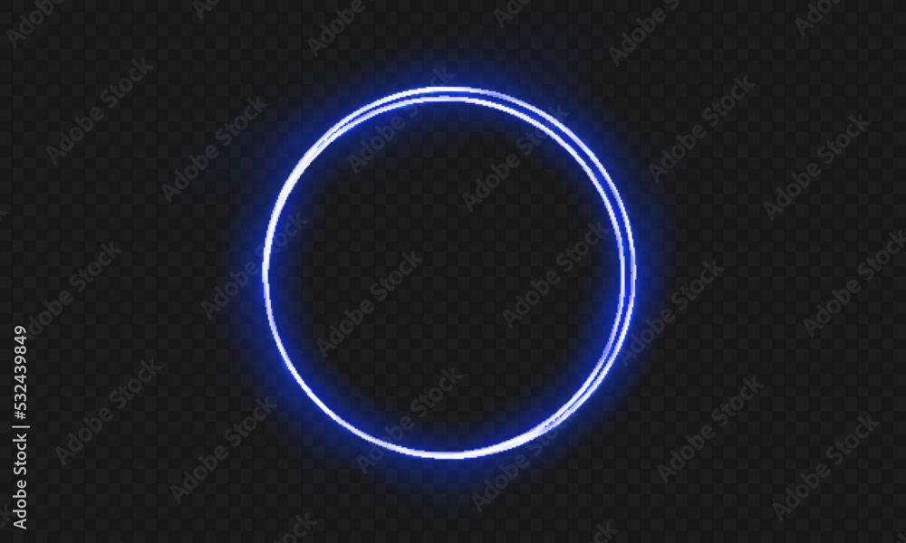 Glowing trail effect on transparent background. Modern magical magic ...