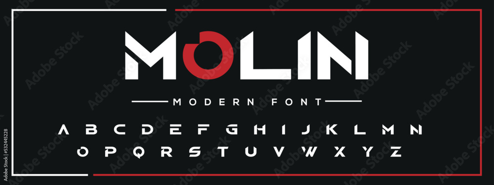 MOLON Elegant alphabet letters font and number. Classic Lettering ...