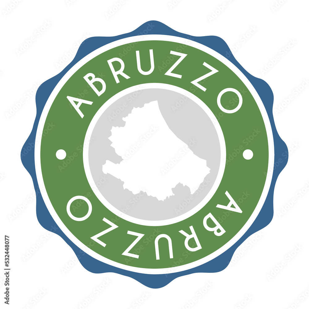 Abruzzo, Italy Badge Map Vector Seal Vector Sign. National Symbol ...