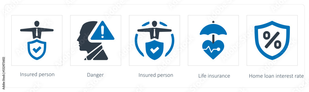 insured person, danger and Life insurance Stock Vector | Adobe Stock