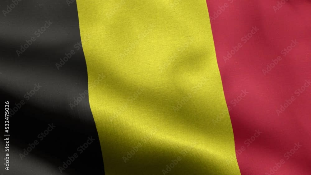 Flag Of Belgium - Belgium Flag High Detail - National flag Belgium wave ...