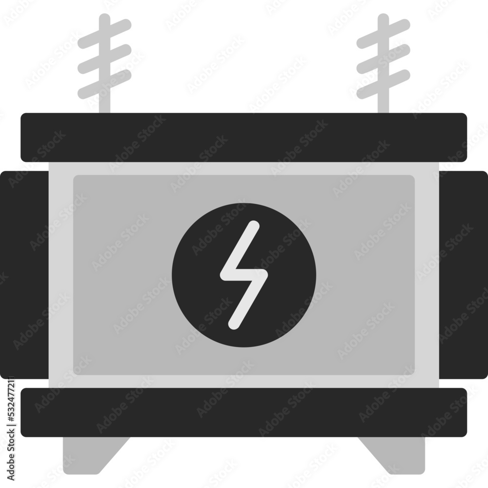 Power Transformer Icon Stock Vector | Adobe Stock