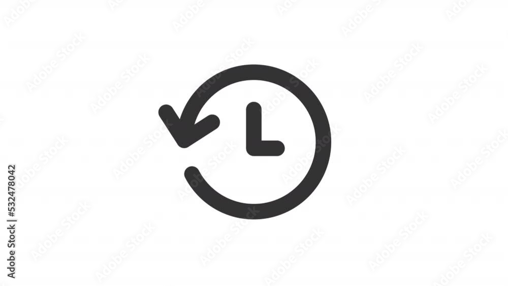 Animated update time linear ui icon. Software upgrade timing. Seamless ...