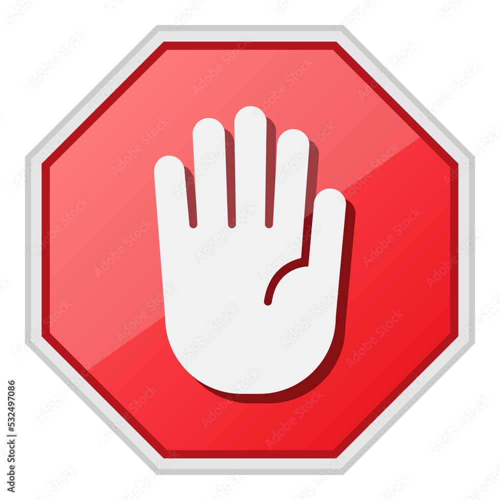 Stop sign icon transparent background Stock Illustration | Adobe Stock