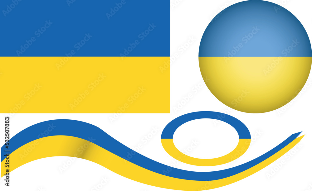 state national symbols of ukraine - flag vector Stock Vector | Adobe Stock