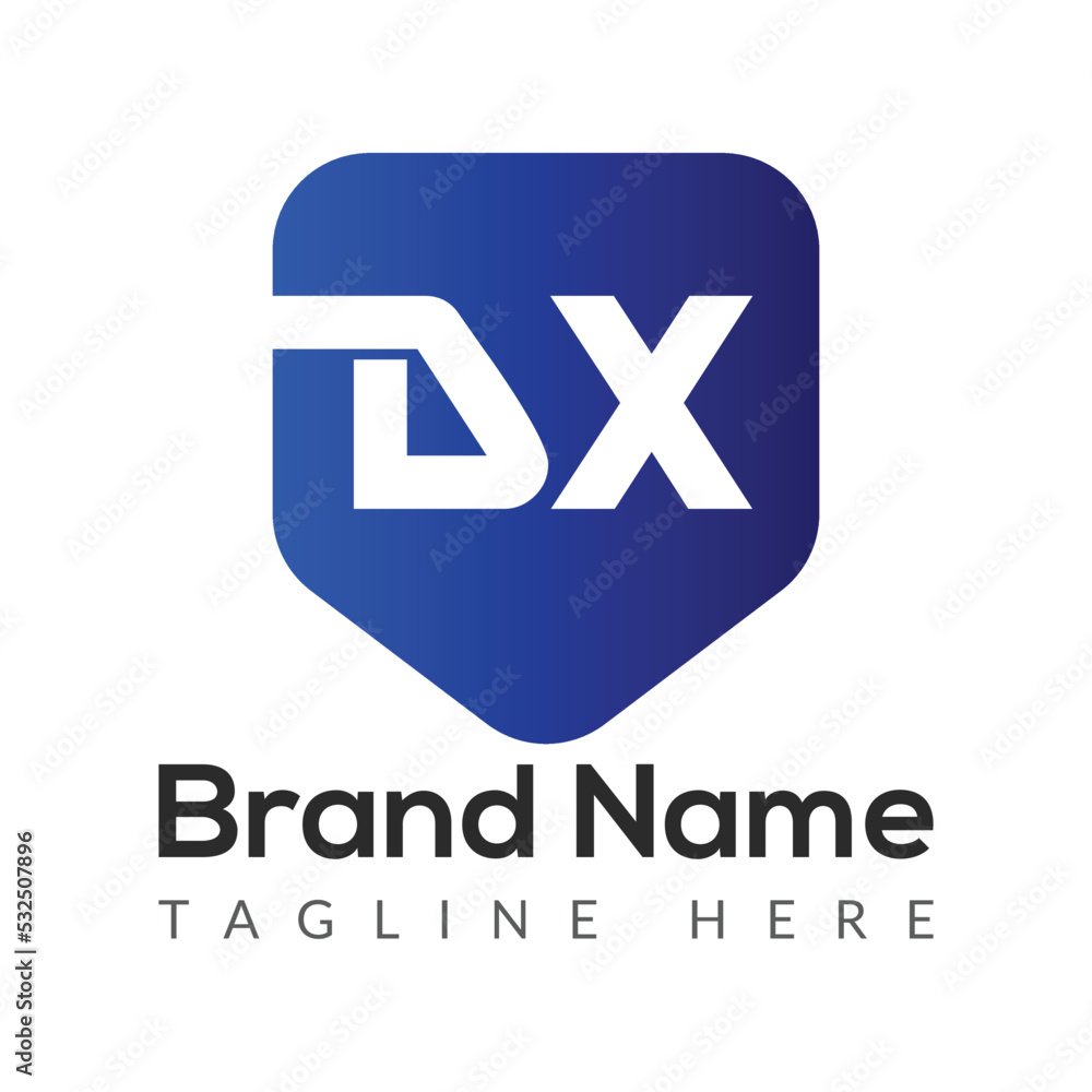 Abstract DX letter modern initial lettermarks logo design Stock Vector ...