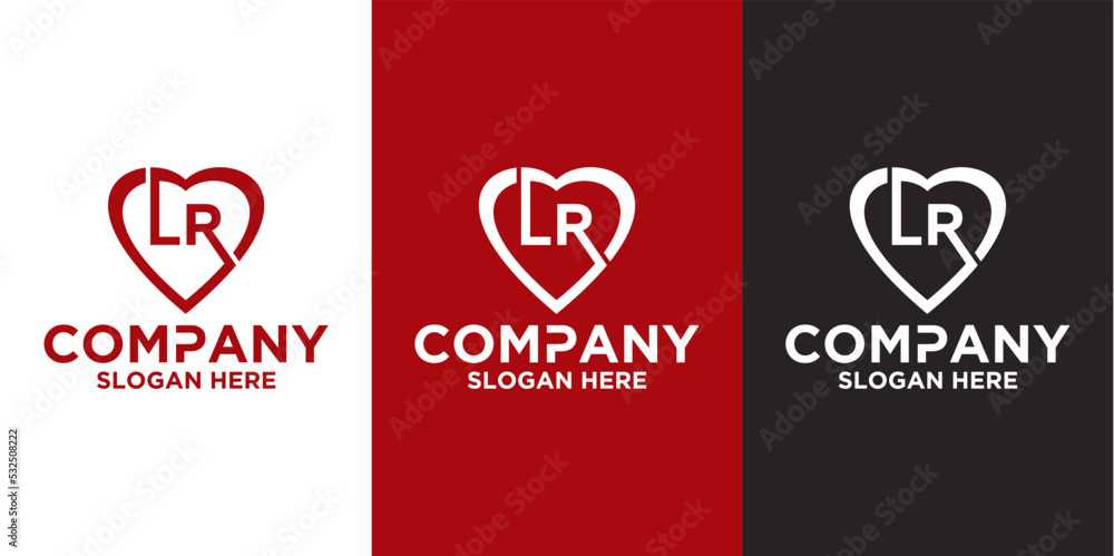 Initial letter l r logo vector design template Stock Vector | Adobe Stock