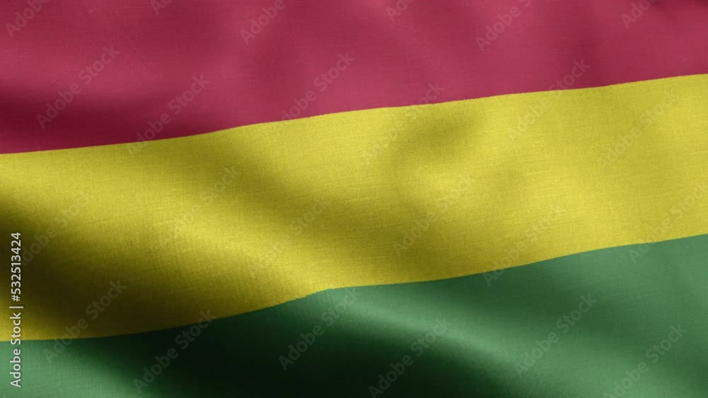 Flag Of Bolivia - Bolivia Flag High Detail - National flag Bolivia wave ...