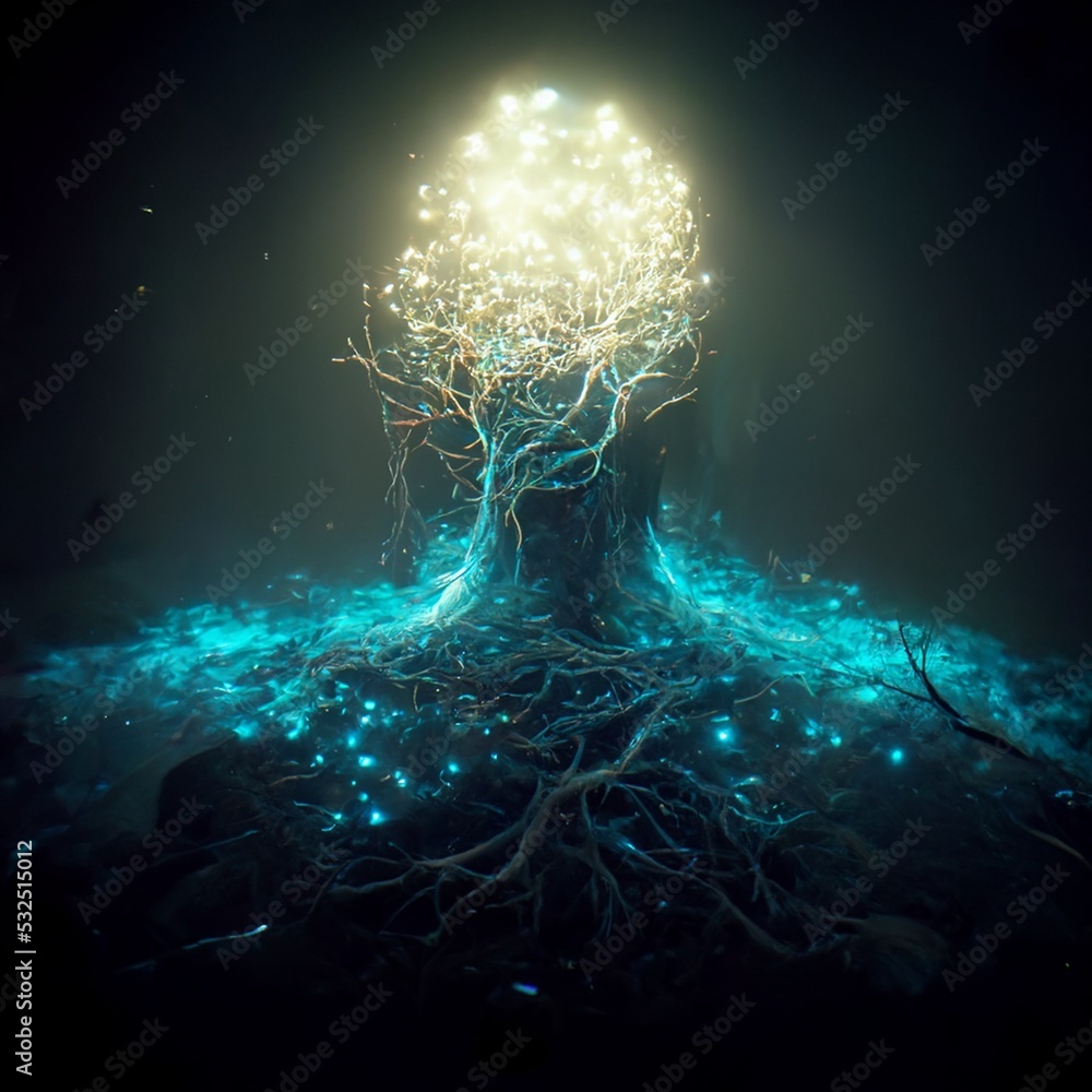 Superior being full of energy. Full consciousness, alien spirit, god ...