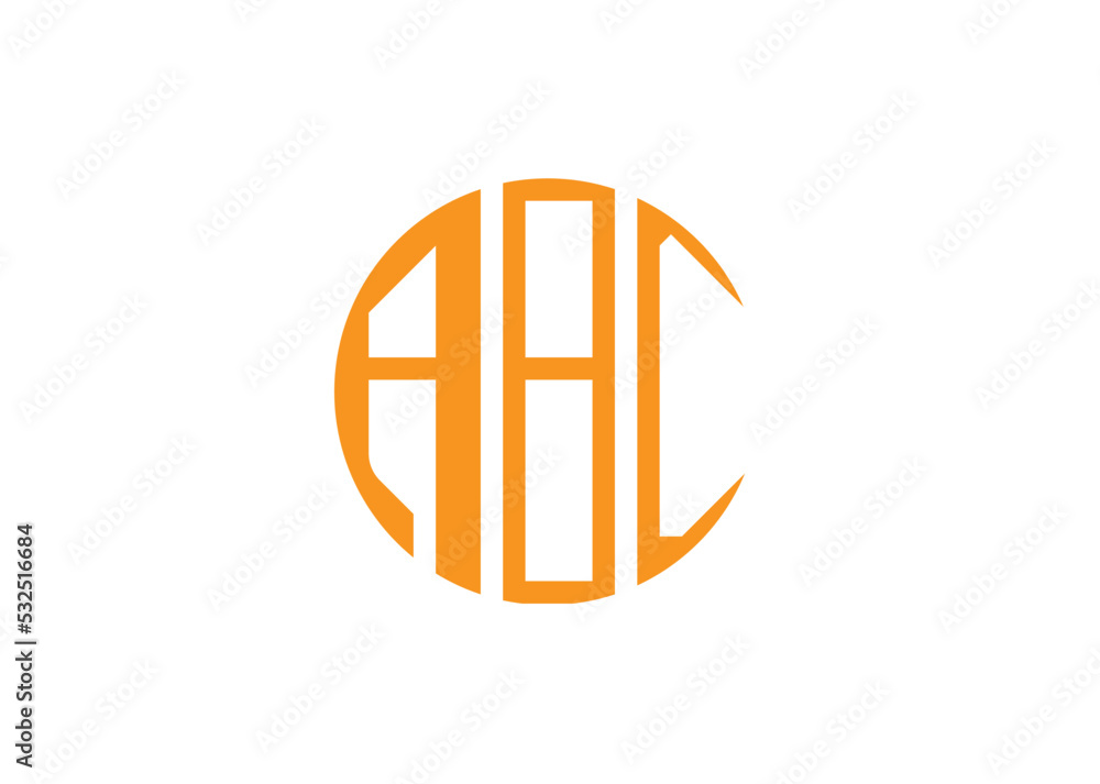 ABC letter logo design on white background. ABC company logo attractive ...