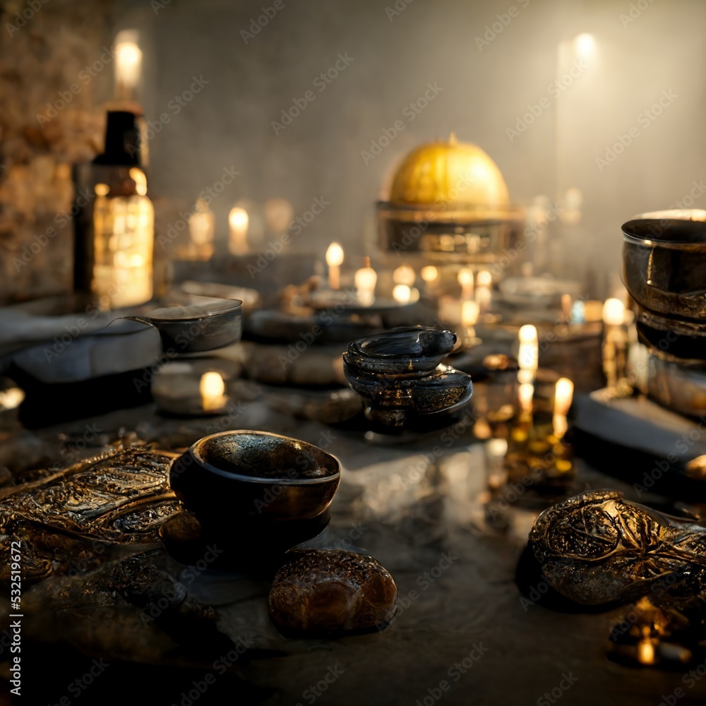 Judaism inspired concept art. Jewish religious painting style. Abstract ...