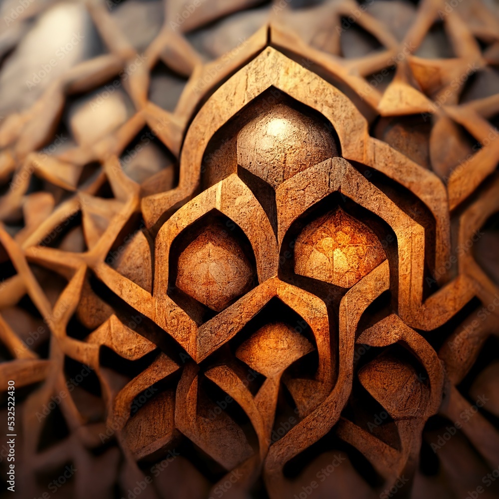 Islam inspired concept art. Islam religious painting style. Gods ...