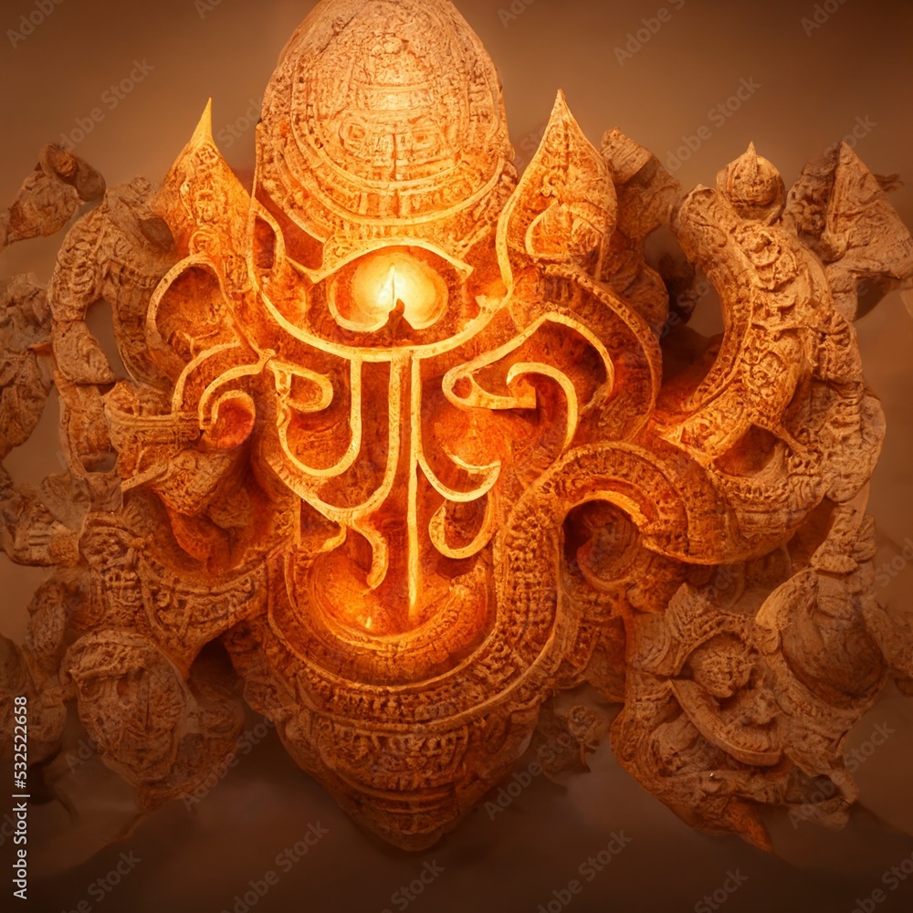 Hinduism inspired concept art. Hindu religious painting. Gods ...