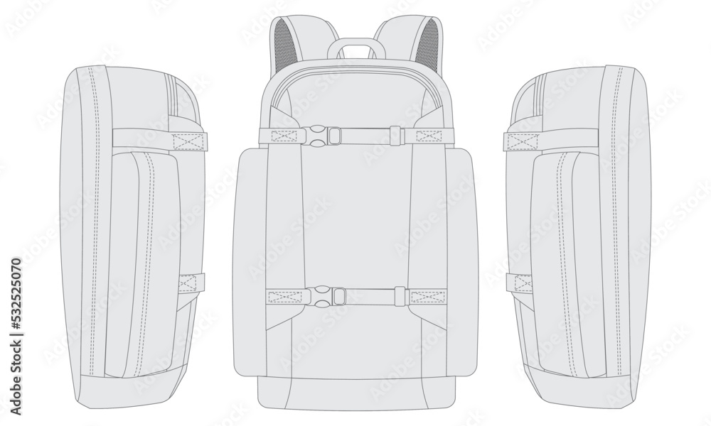 backpack shape vector Stock Vector | Adobe Stock