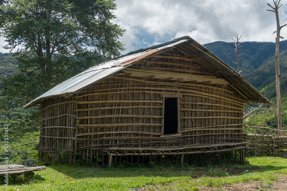 The millipede house is a traditional house of the Arfak tribe in the ...