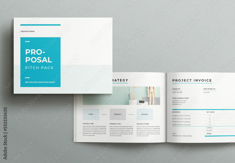 Proposal Pitch Pack - Landscape Layout Stock Template | Adobe Stock