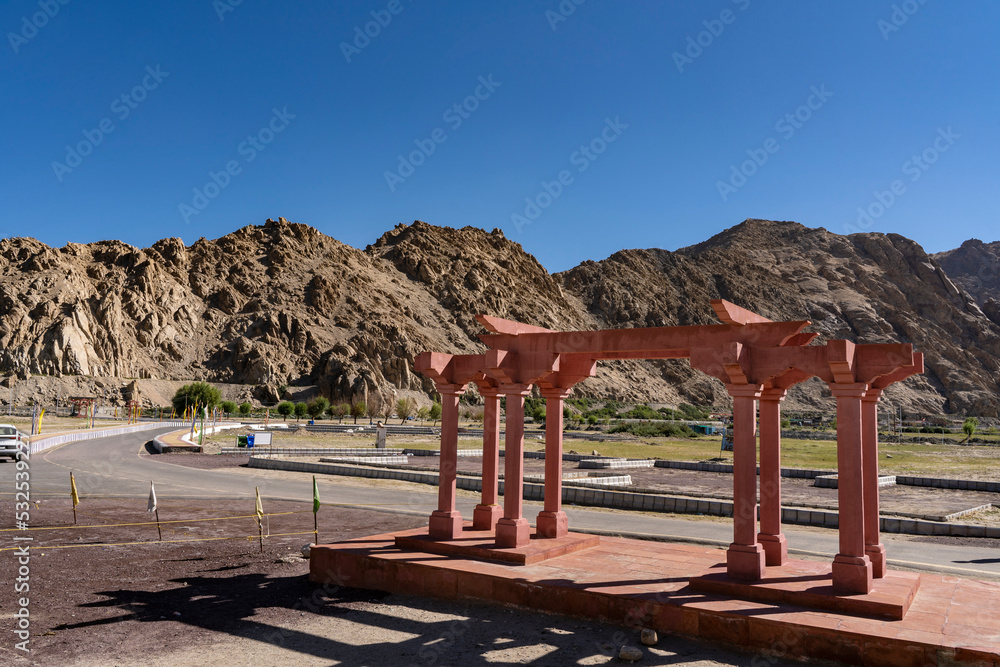 Sindhu Ghat in Leh, Ladakh India. Indus Ghat. Parking Side. It is a ...
