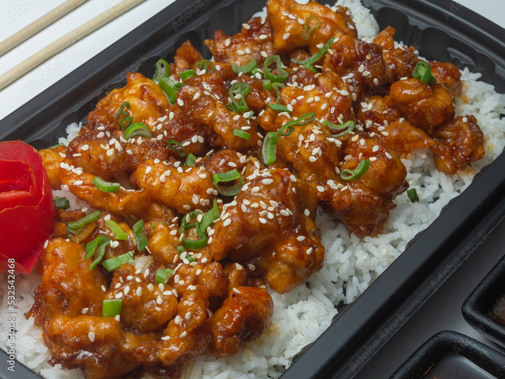 orange chicken Stock Photo | Adobe Stock