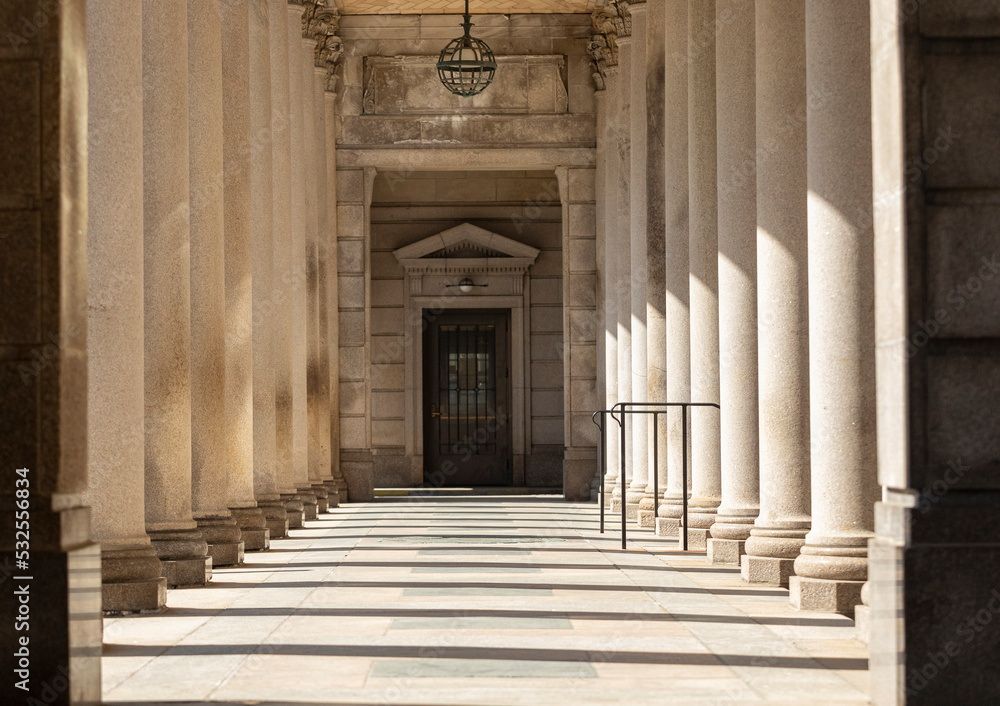 College Campus Architecture with column Stock Photo | Adobe Stock
