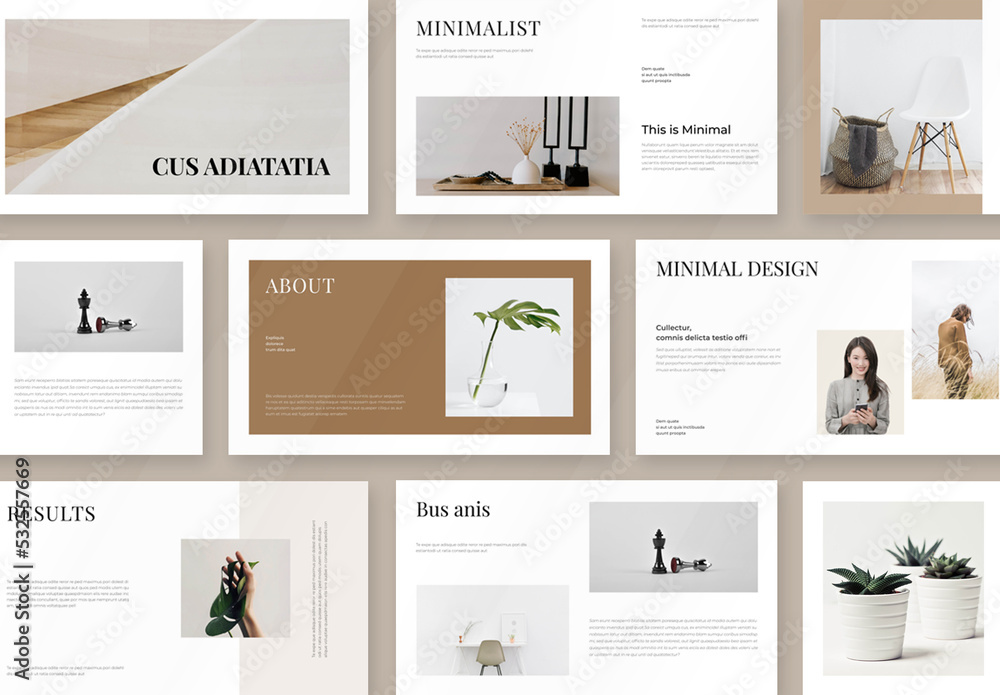 Minimal Presentation Layout Stock Template | Adobe Stock
