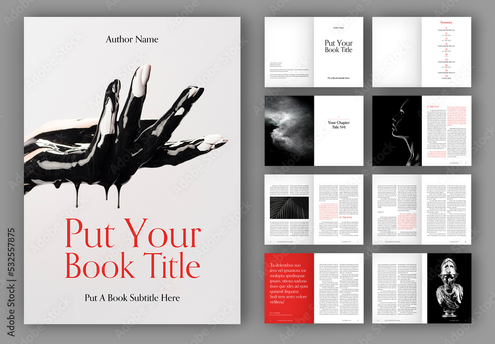 Narrative Book Layout Stock Template | Adobe Stock