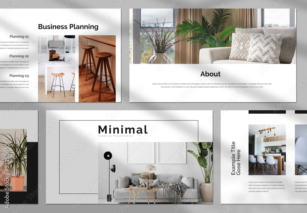 Minimal Presentation Layout Stock Template | Adobe Stock