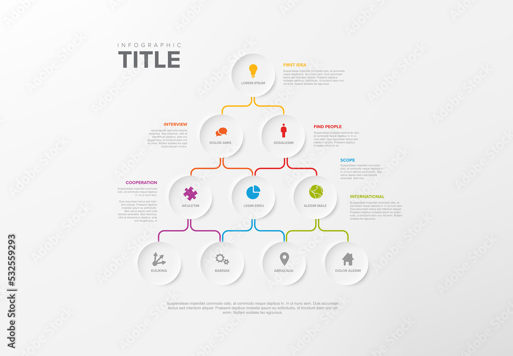 Vector Minimalist Pyramid Hierarchy Infographic Template Stock Template ...