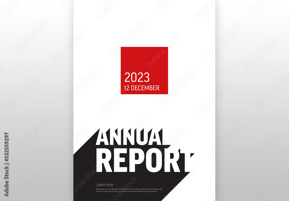 Light Modern Annual Report Front Cover Page Template Stock Template ...