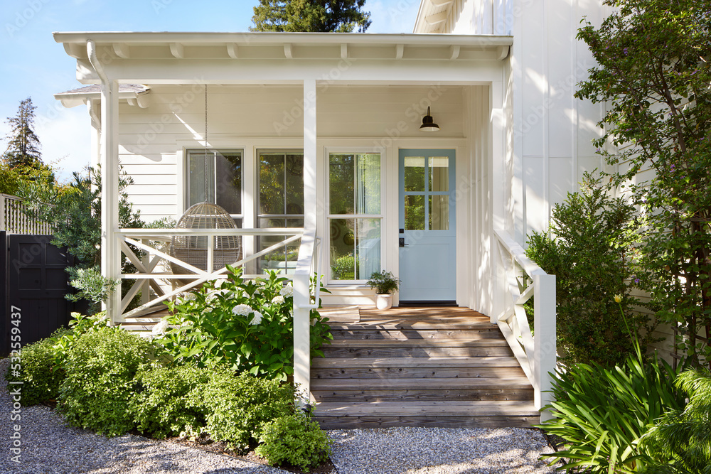 Exterior architecture image of modern farmhouse porch Stock Photo ...
