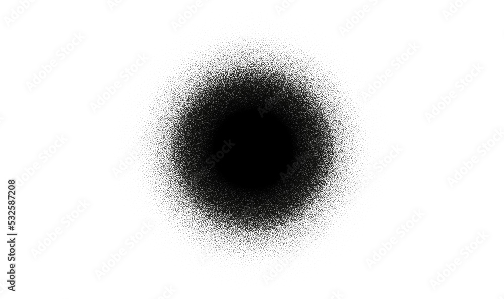 Noise circle grain texture spray dot pattern abstract black round ...