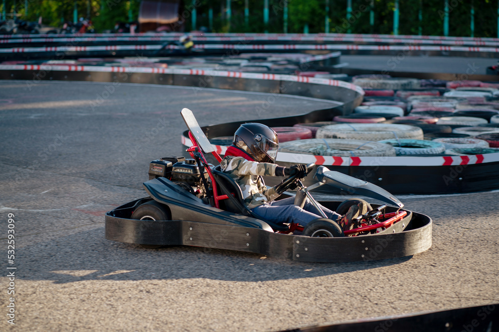 go-cart race Stock Photo | Adobe Stock