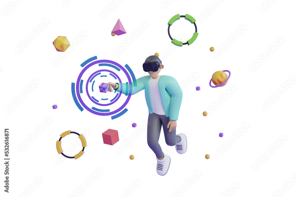 Metaverse technology future 3D concept. Concept of surrealism ...