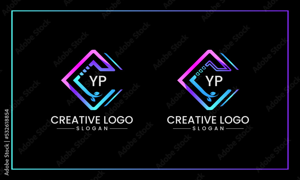 YP Letter initial Logo Design, YP Feminine logo beauty monogram and ...