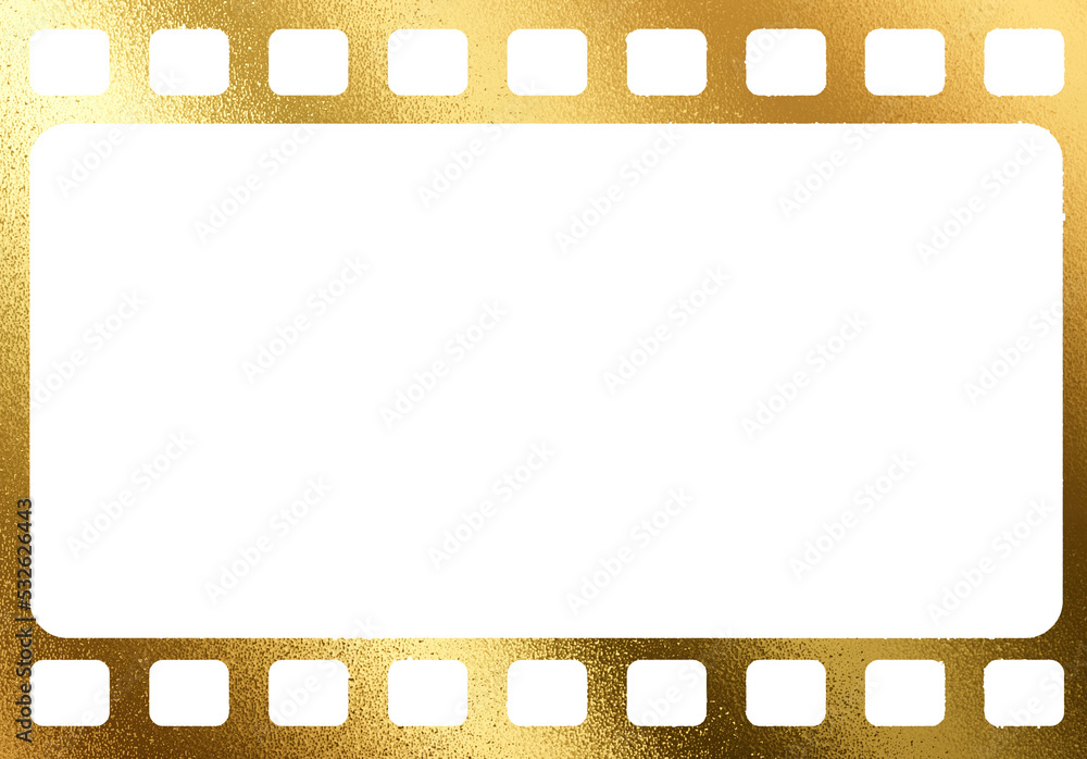 horizontal blank tranitional retro film frame template on transparent ...