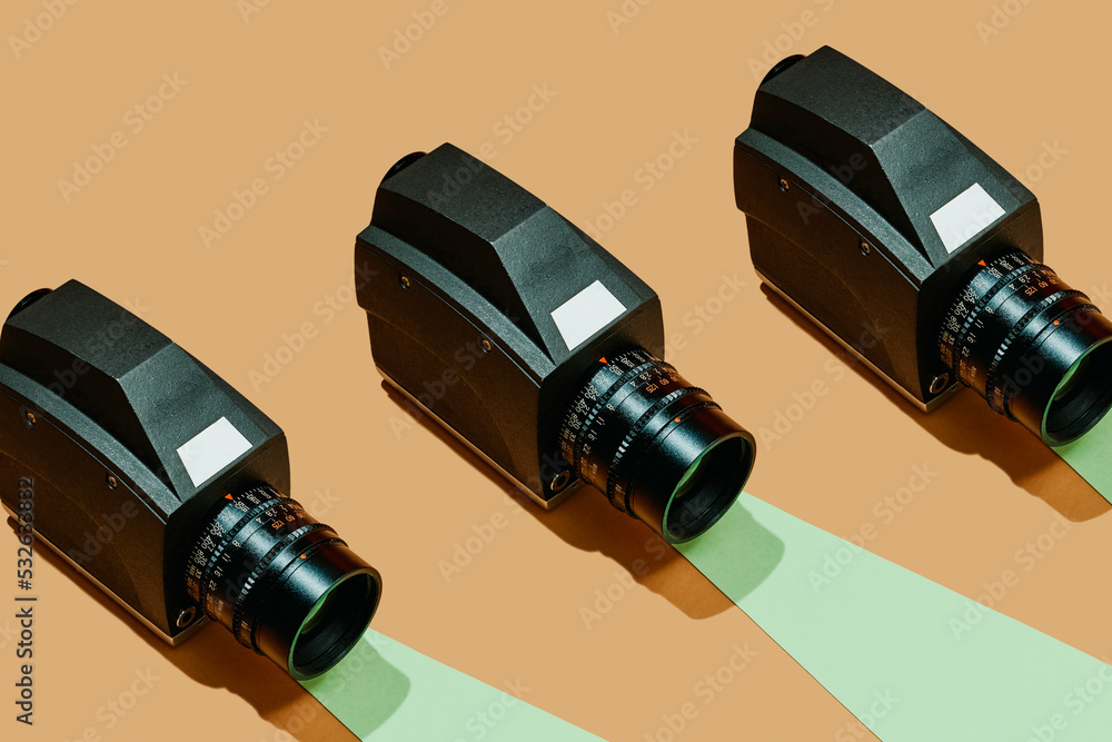 some ancient projectors Stock Photo | Adobe Stock