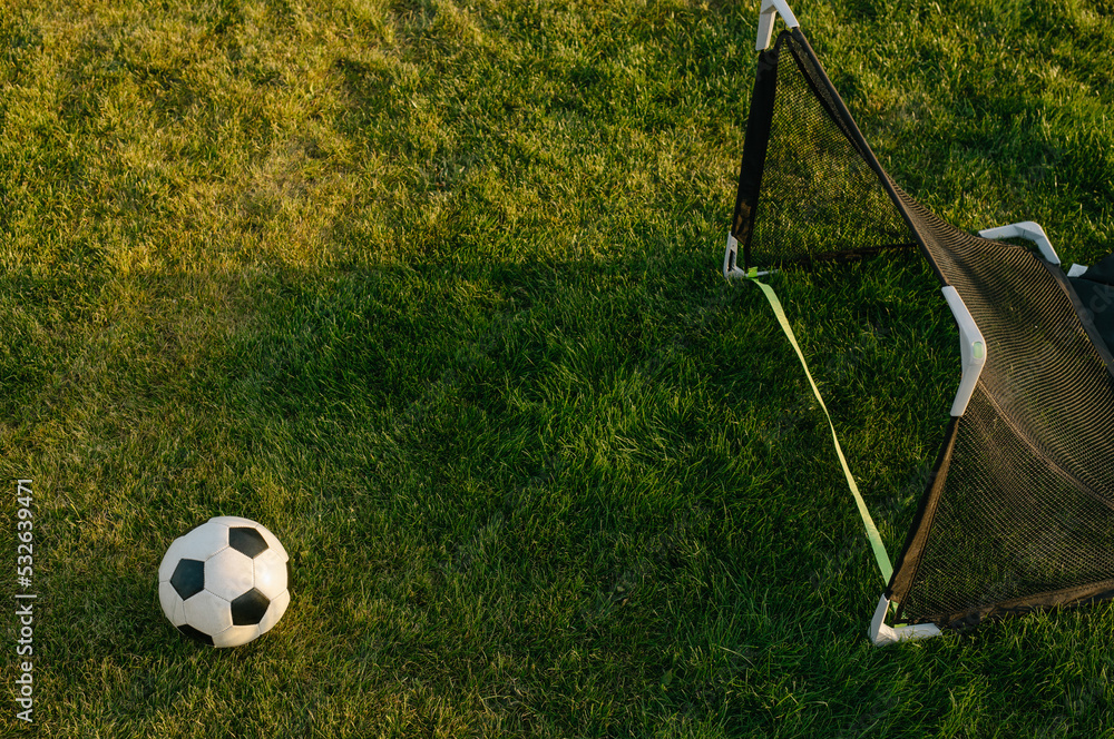 Soccer Ball And Net Stock Photo | Adobe Stock