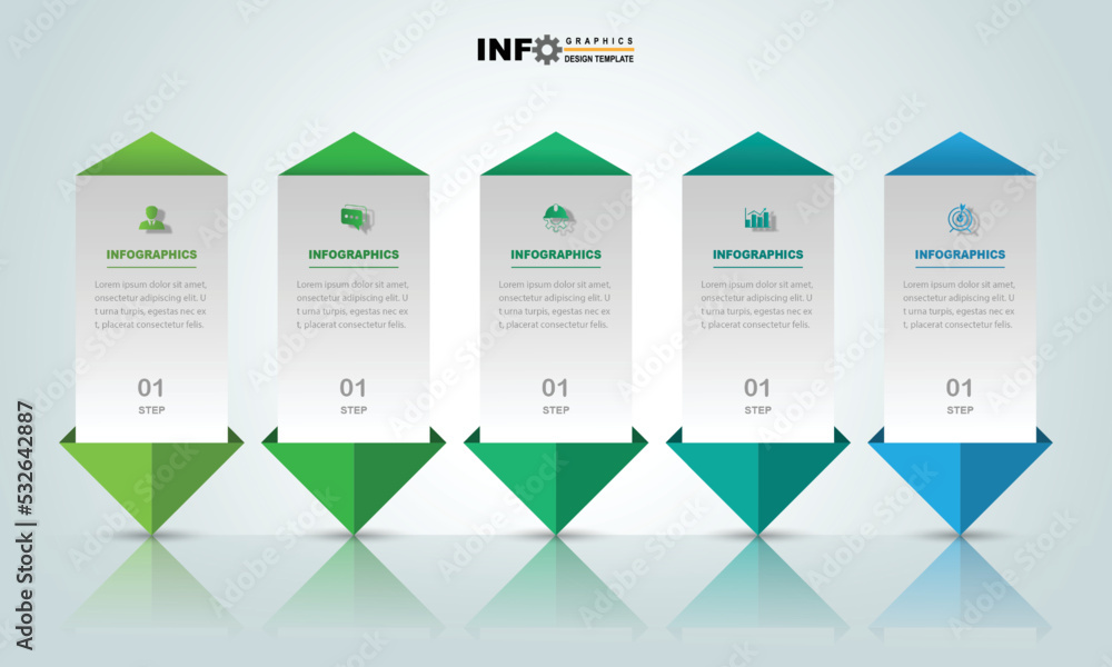 Business data visualization. Process chart. Abstract elements of graphs ...