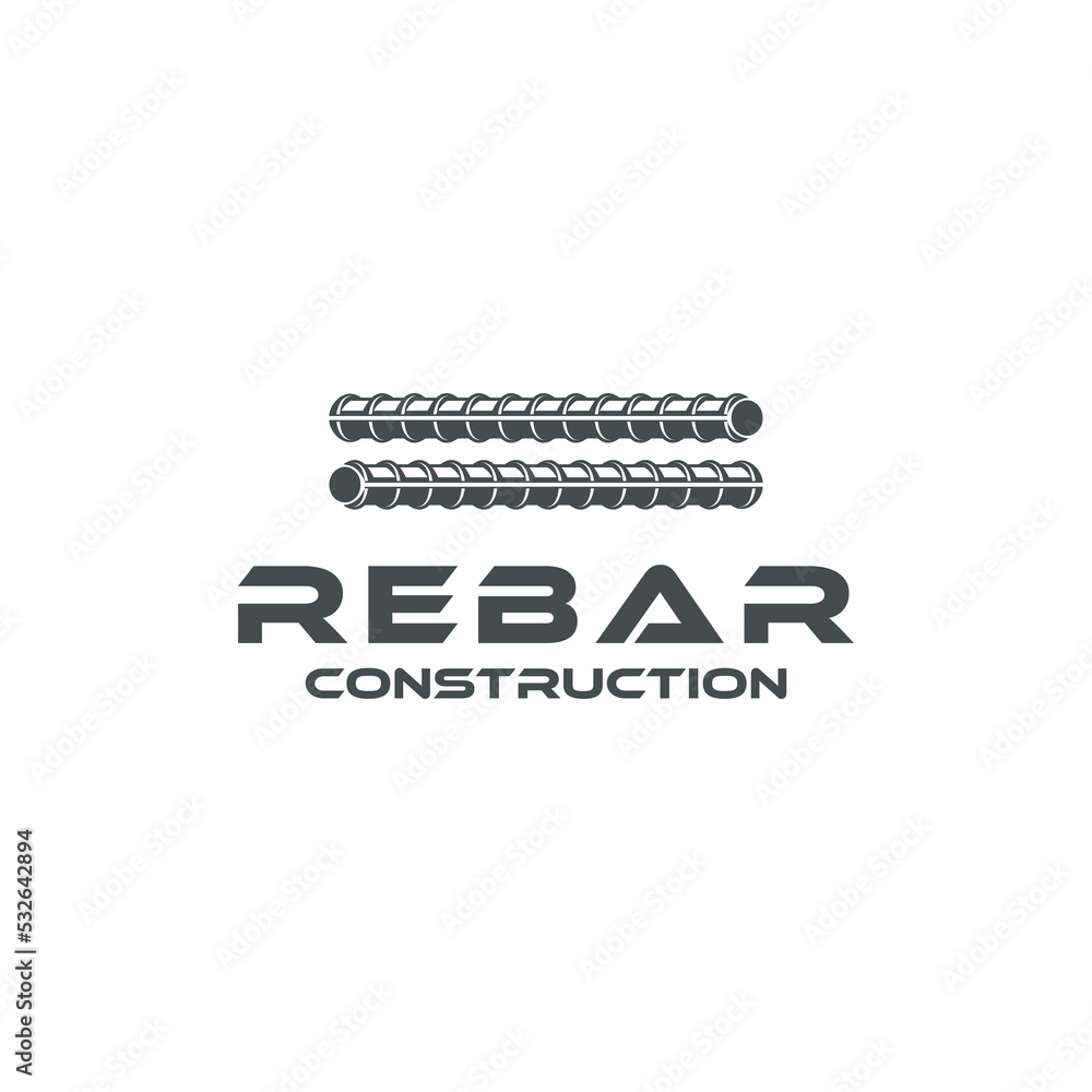 rebar logo design vector idea for construction company Stock Vector ...