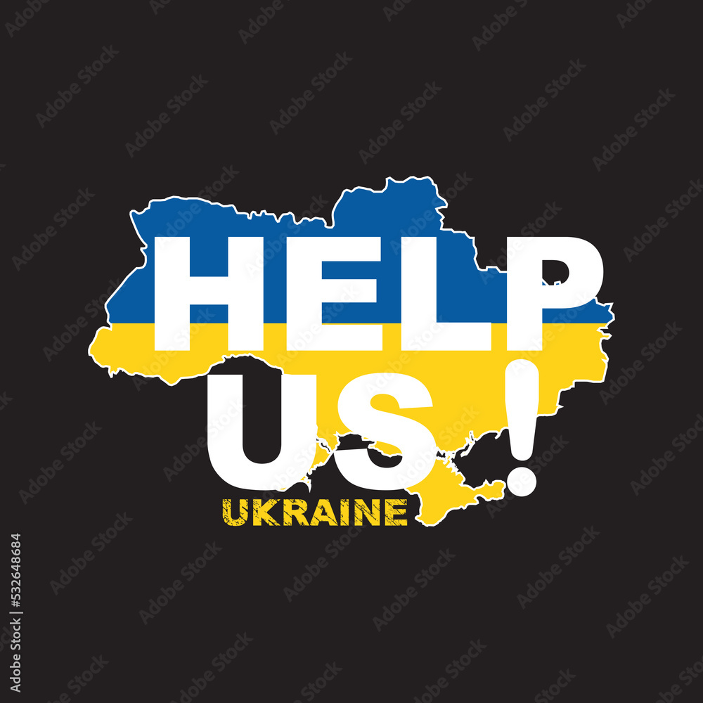 Help Ukraine Anti-War Creative Concept. Vector Graphic Design with ...