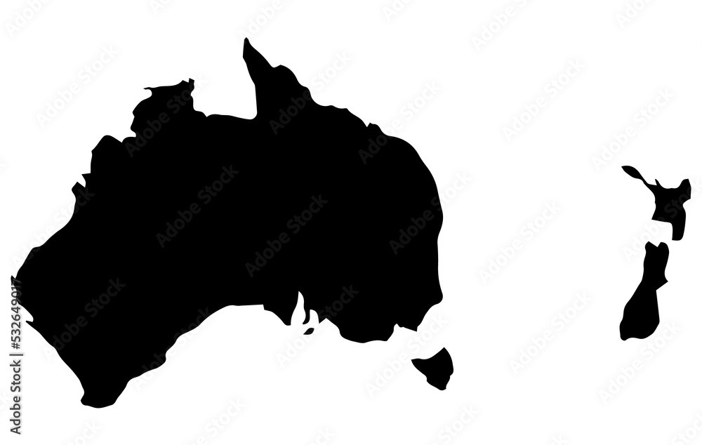 Australian continent map PNG image Stock Illustration | Adobe Stock