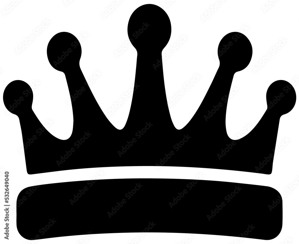 Hand drawn simple crown PNG image Stock Illustration | Adobe Stock