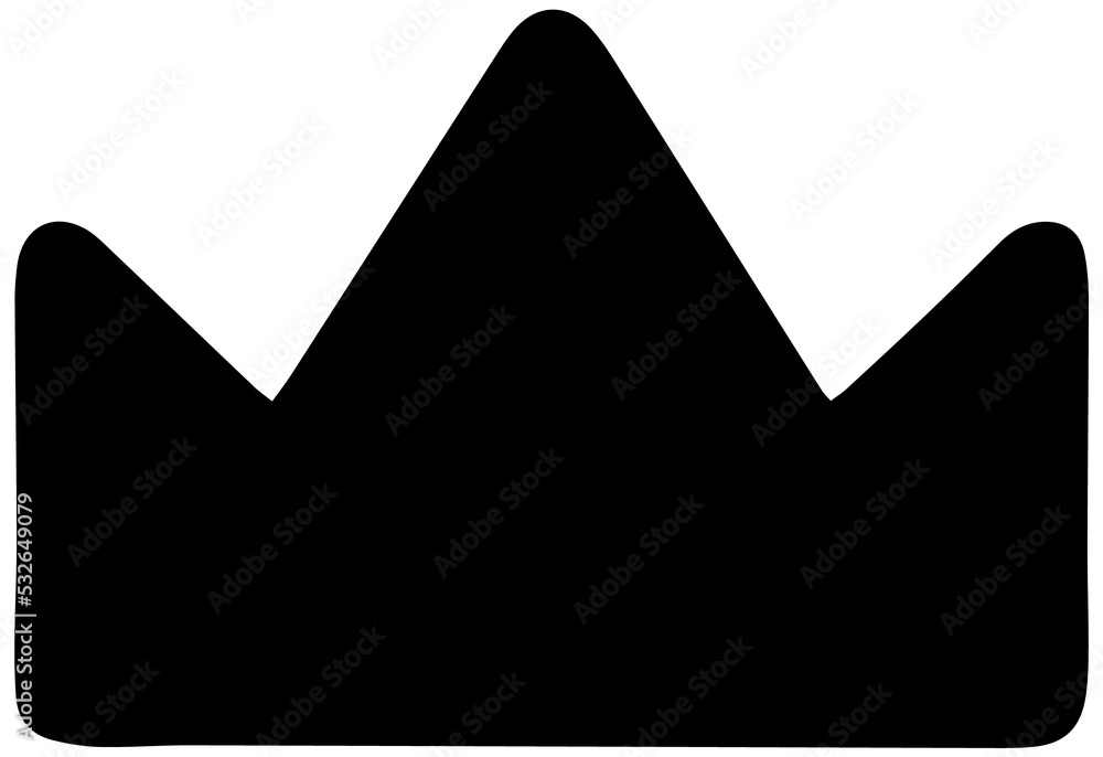 Hand drawn simple crown PNG image Stock Illustration | Adobe Stock