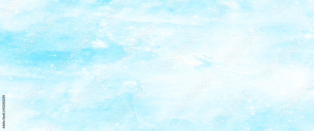 Blue watercolor sky background illustration, sky clouds landscape light ...