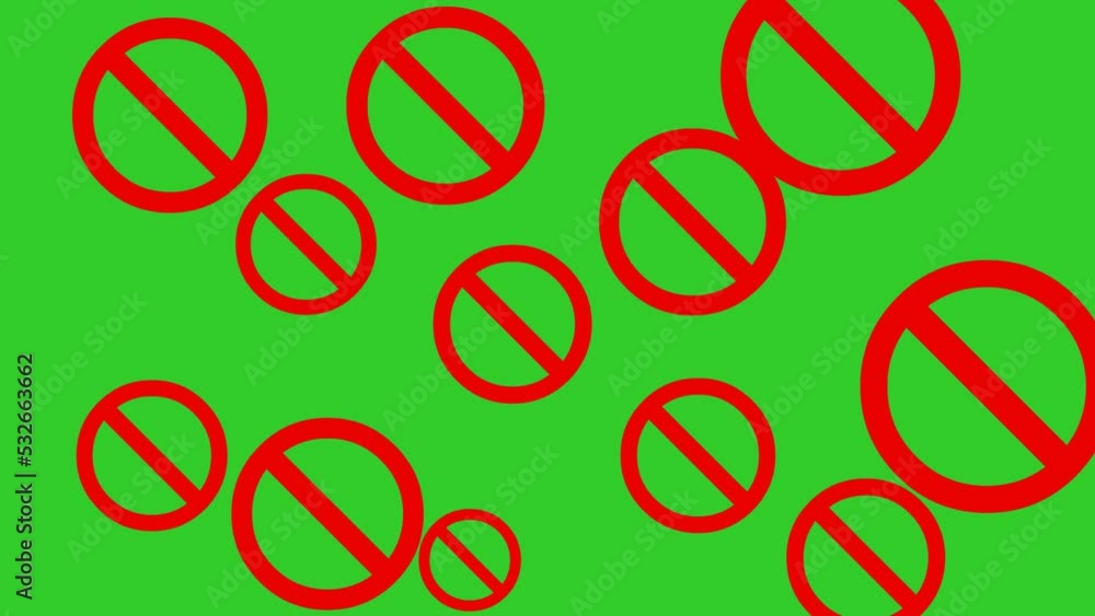 Vidéo Stock Ban sign pattern forbidden prohibited drawing red circle ...