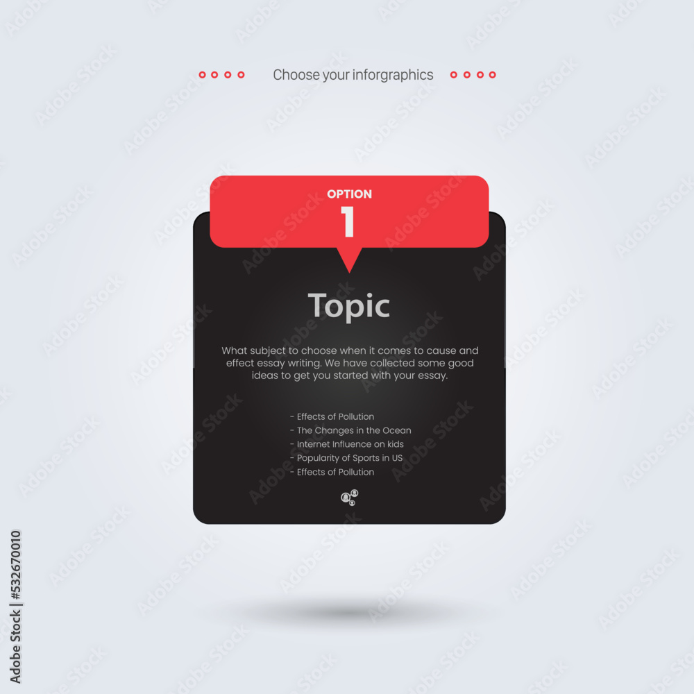 An infographic design Concept of dark banners with pink red tap ...