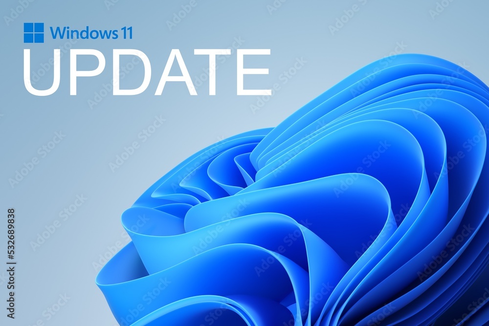 concept graphic illustration of windows 11 wallpaper with text updated ...