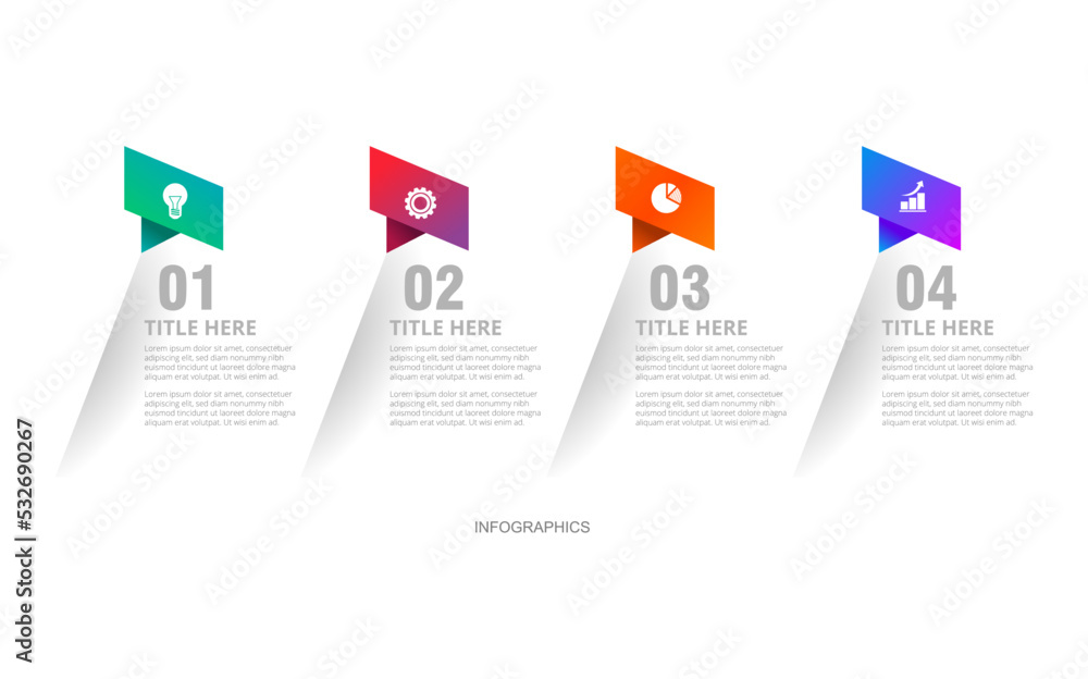 Linear flat table of contents infographic Vector good for presentation ...