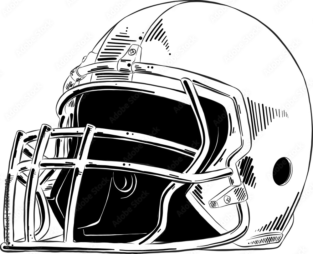 Football Helmet Clipart Black And White